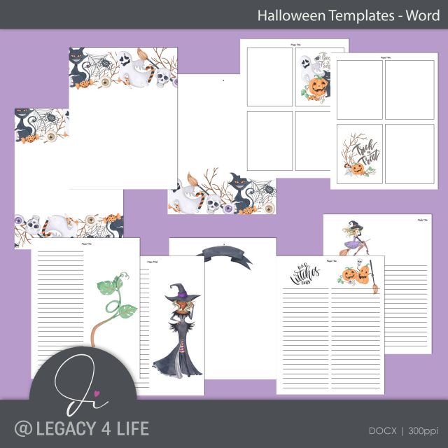 Halloween Word Templates | PLR Planners - Build a Low Content Book ...